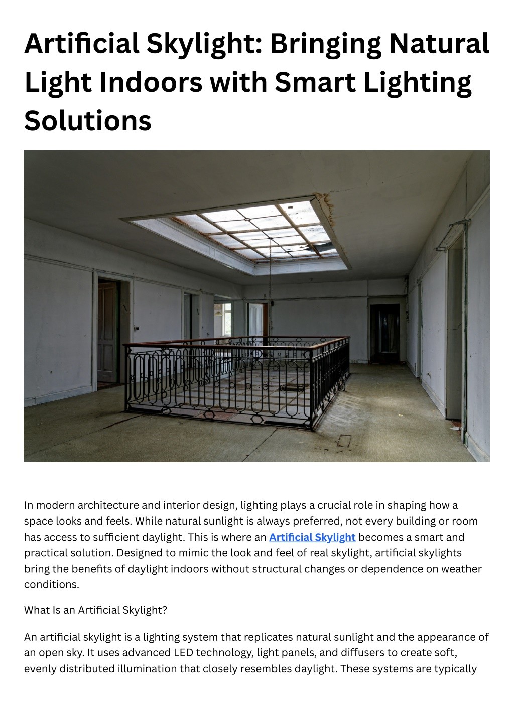 PPT - Artificial Skylight Bringing Natural Light Indoors with Smart ...