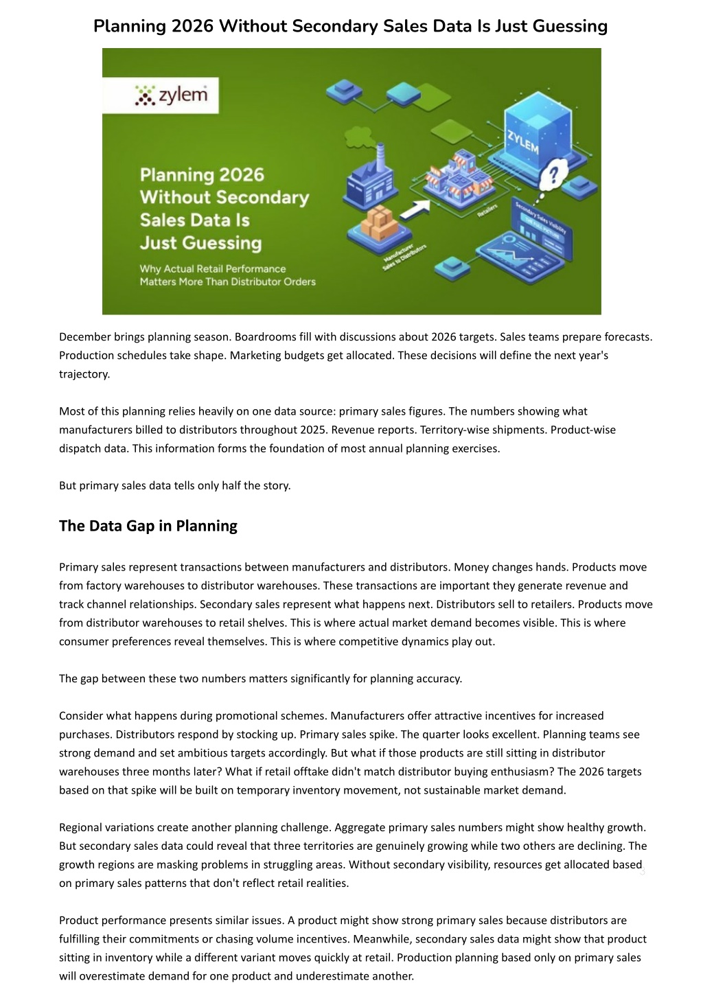 PPT - Planning 2026 Without Secondary Sales Data Is Just Guessing ...