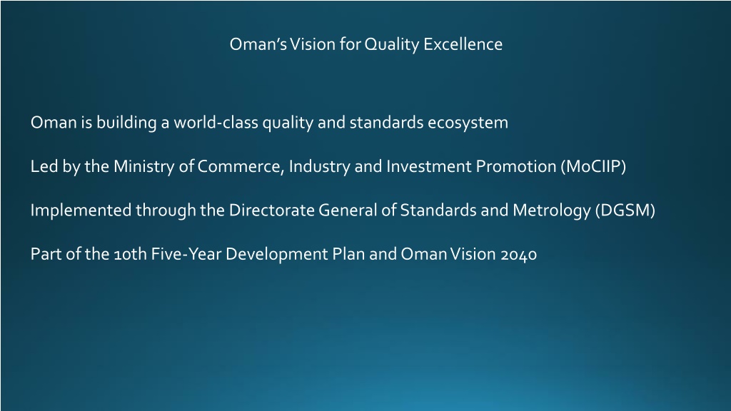 PPT - Oman’s Upgraded National Quality Framework PowerPoint ...