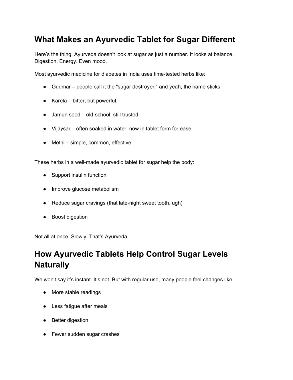 PPT - How Ayurvedic Tablets Help in Managing Sugar Levels Naturally ...