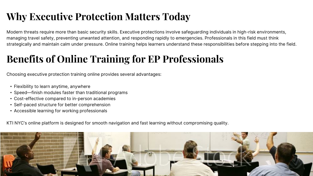 PPT - A Complete Guide to Executive Protection Training Online for New ...