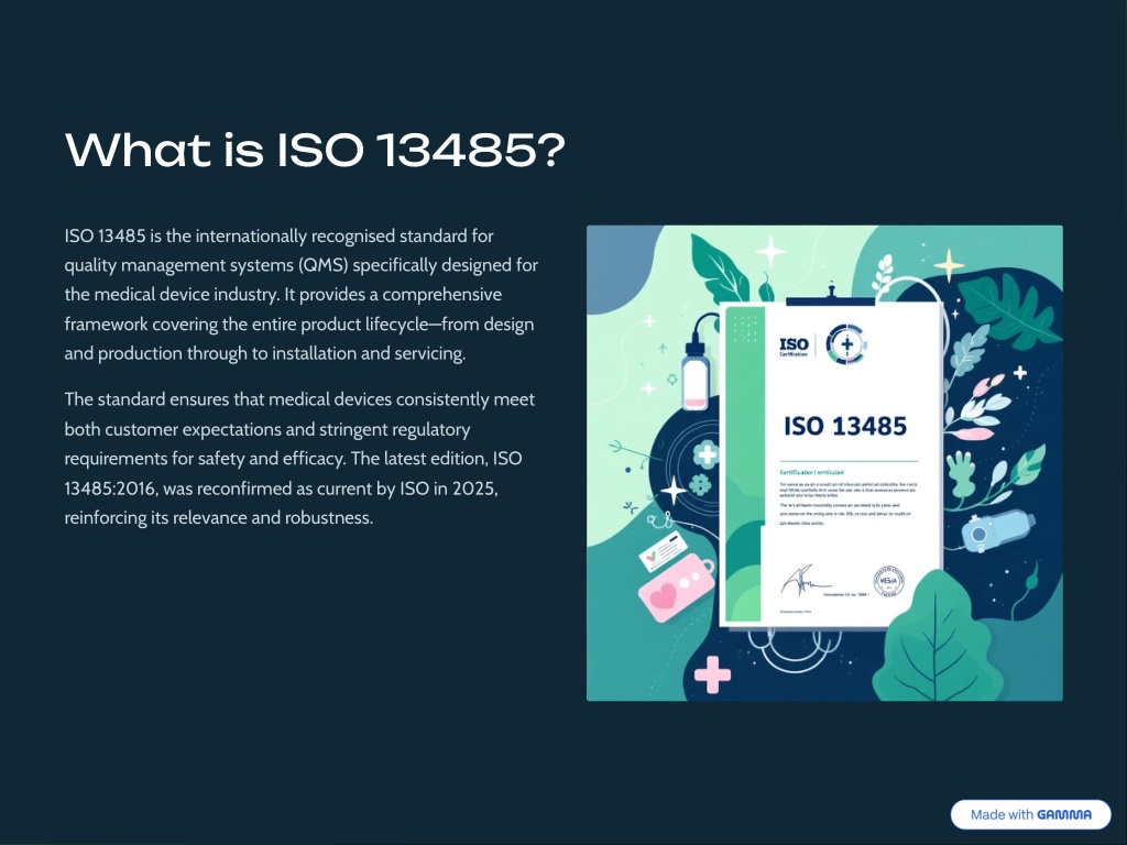 PPT - ISO-13485-Quality-Management-System-for-Medical-Devices ...