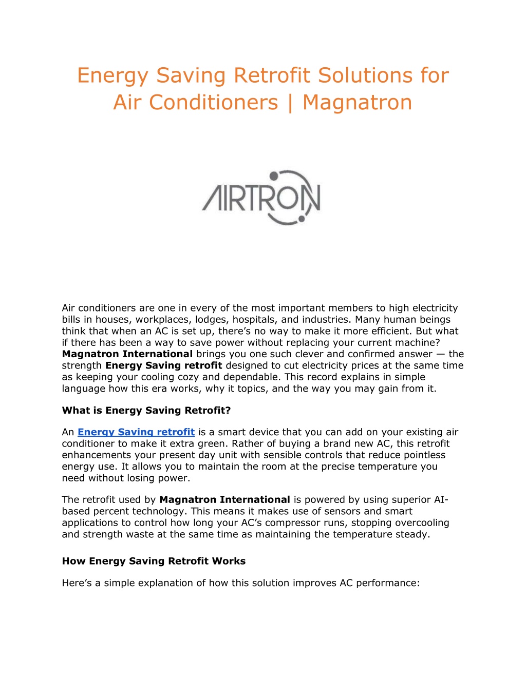PPT - Energy Saving Retrofit Solutions for Air Conditioners PowerPoint ...