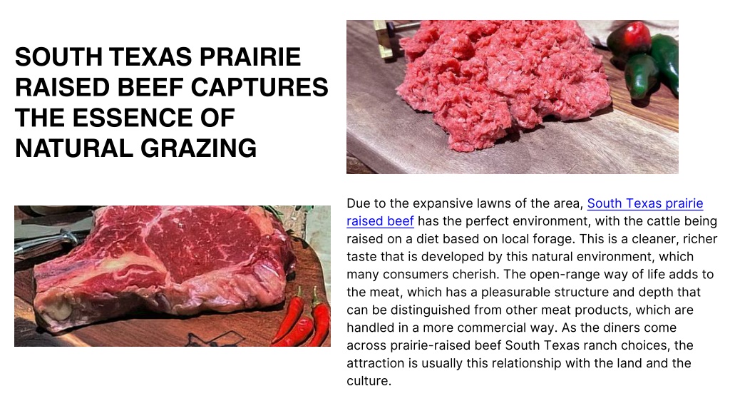 PPT - Why South Texas Prairie Raised Beef Matters A Closer Look at ...