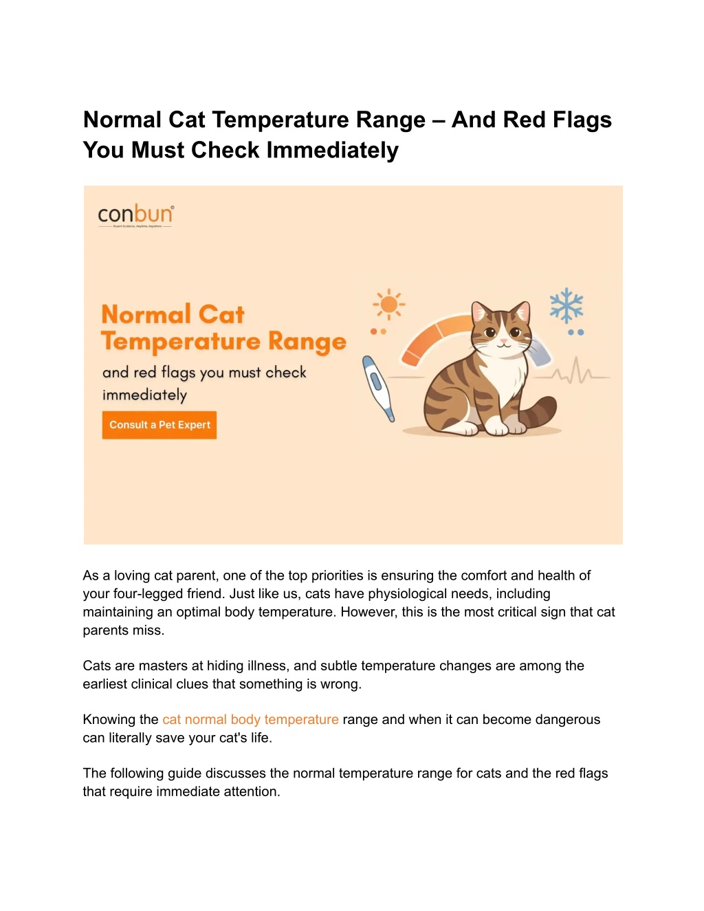 PPT - Normal Cat Temperature Range – And Red Flags You Must Check ...