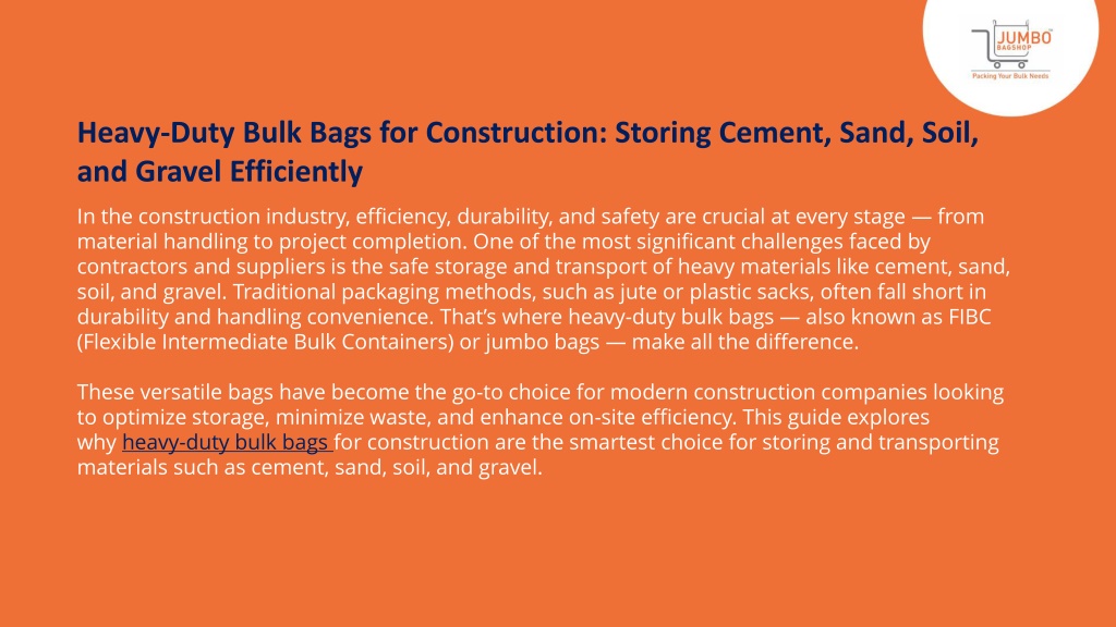 PPT - Conductive Jumbo Bags (Type C FIBC) A Complete Buyer’s Guide to ...