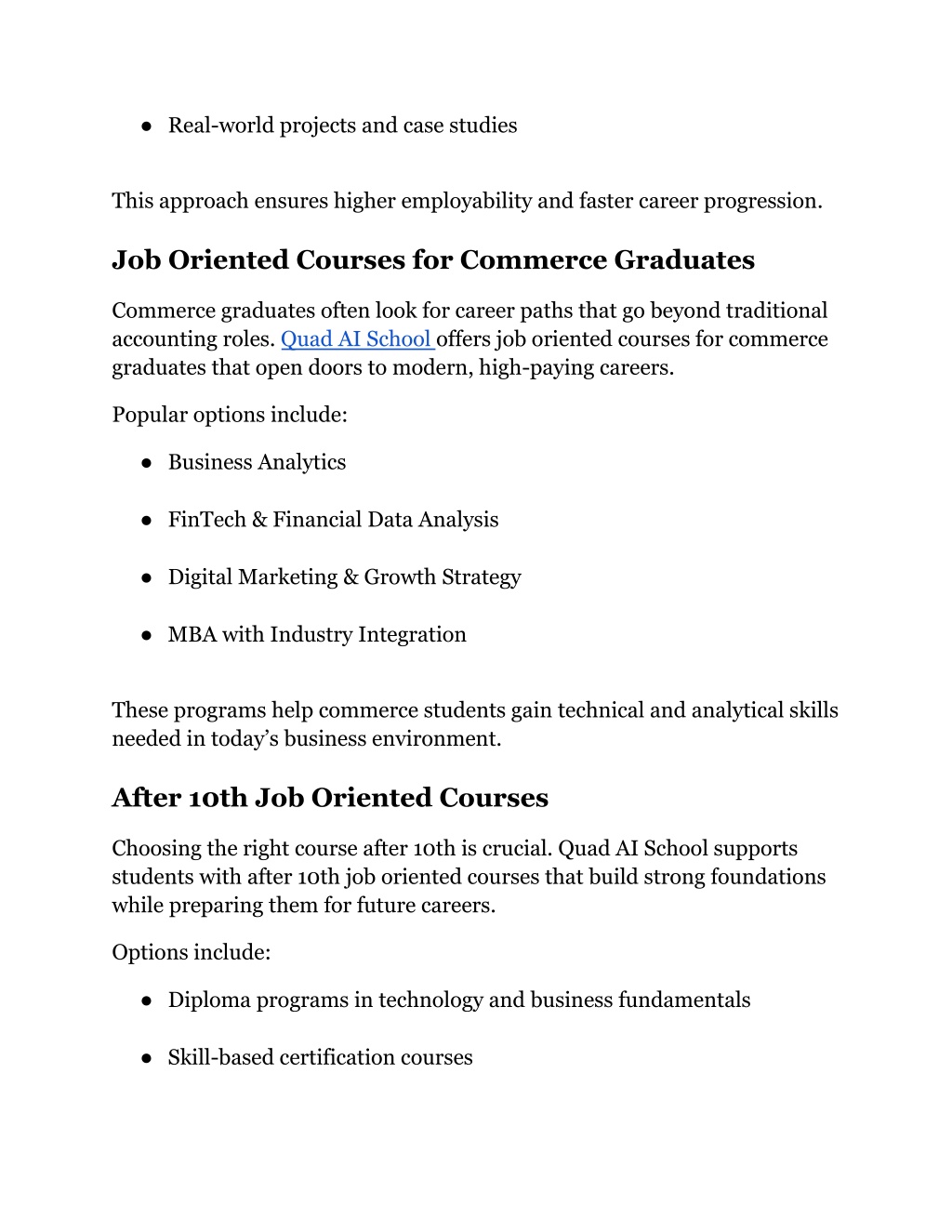 PPT - Career-Oriented Courses with Quad AI School | Industry-Focused ...