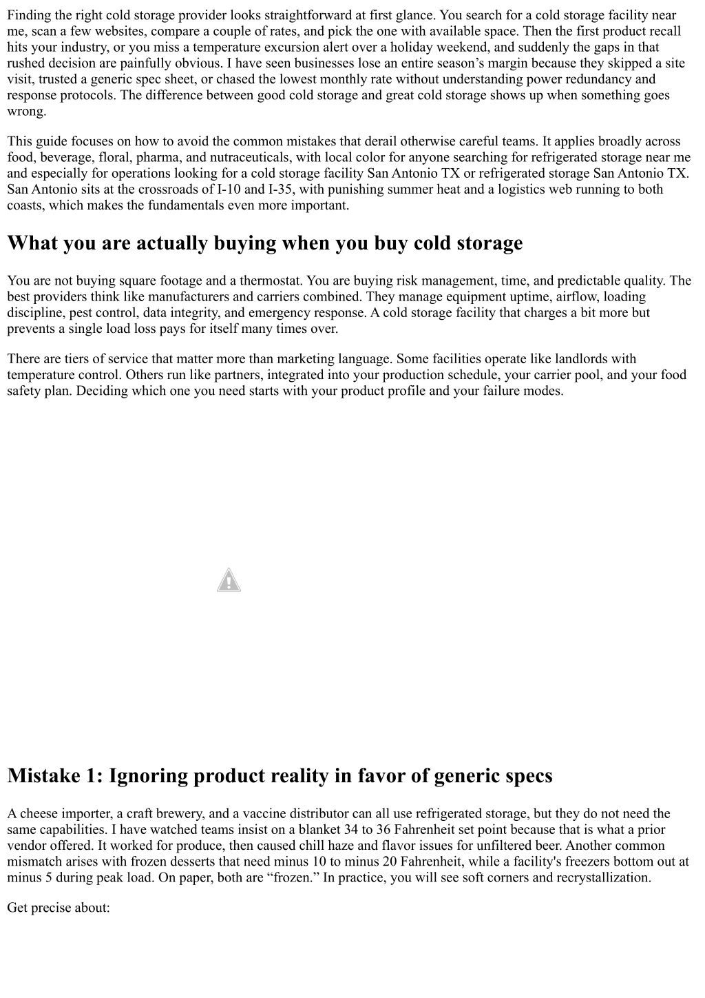 PPT - Cold Storage Near Me: Avoiding Common Mistakes When Choosing a ...