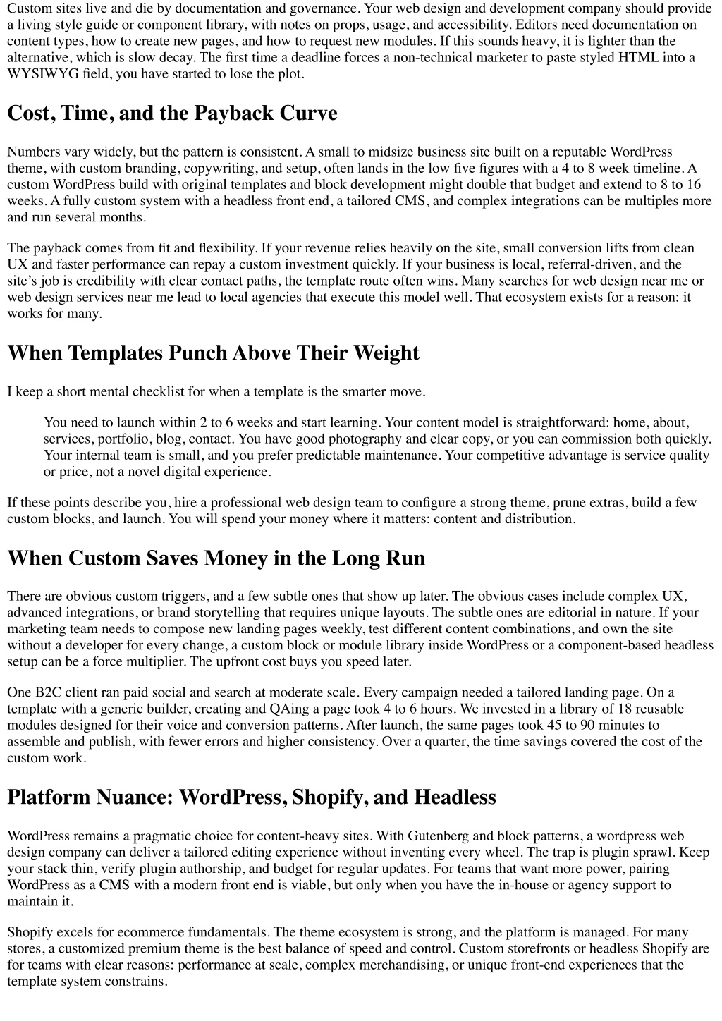 PPT - Custom Web Design vs Templates: Which Is Better for Your Brand ...