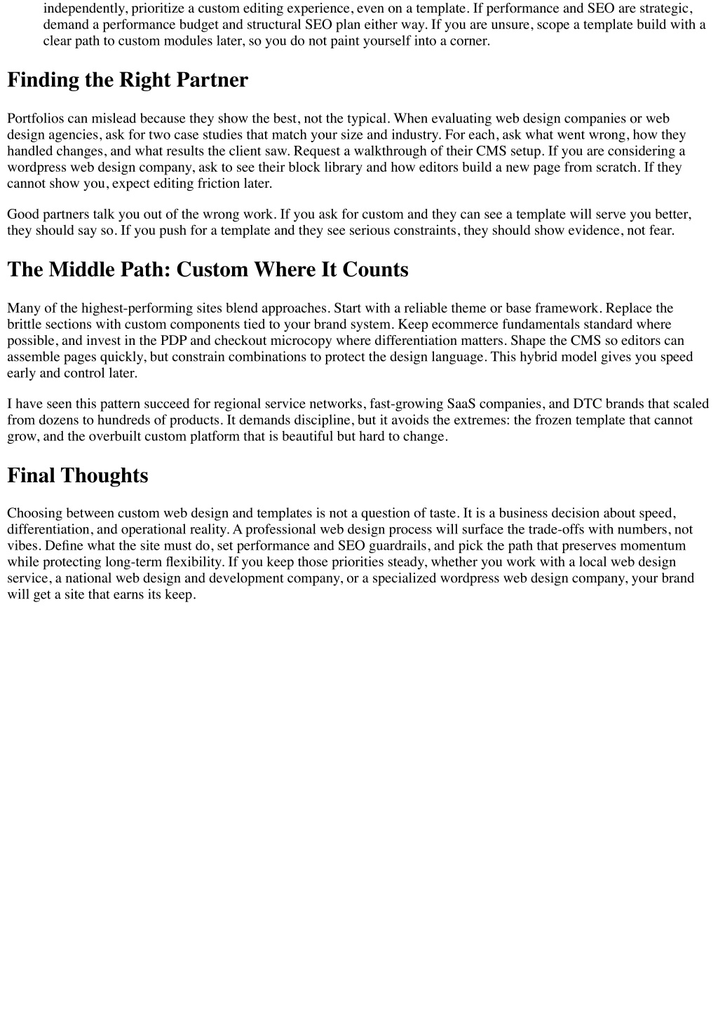 PPT - Custom Web Design vs Templates: Which Is Better for Your Brand ...