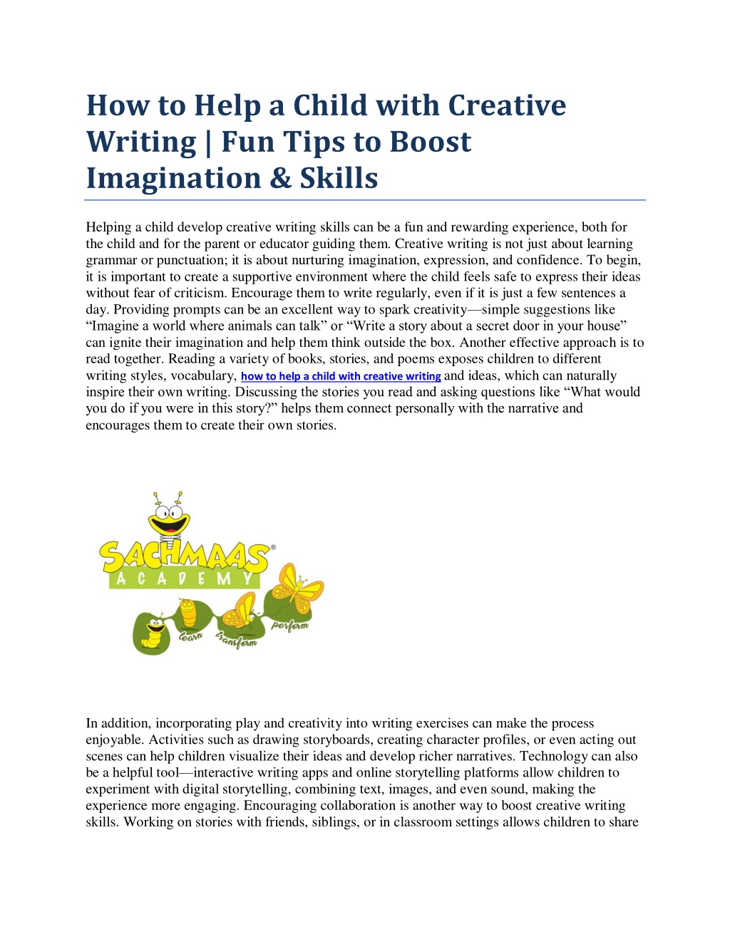 PPT - How to Help a Child with Creative Writing | Fun Tips to Boost ...