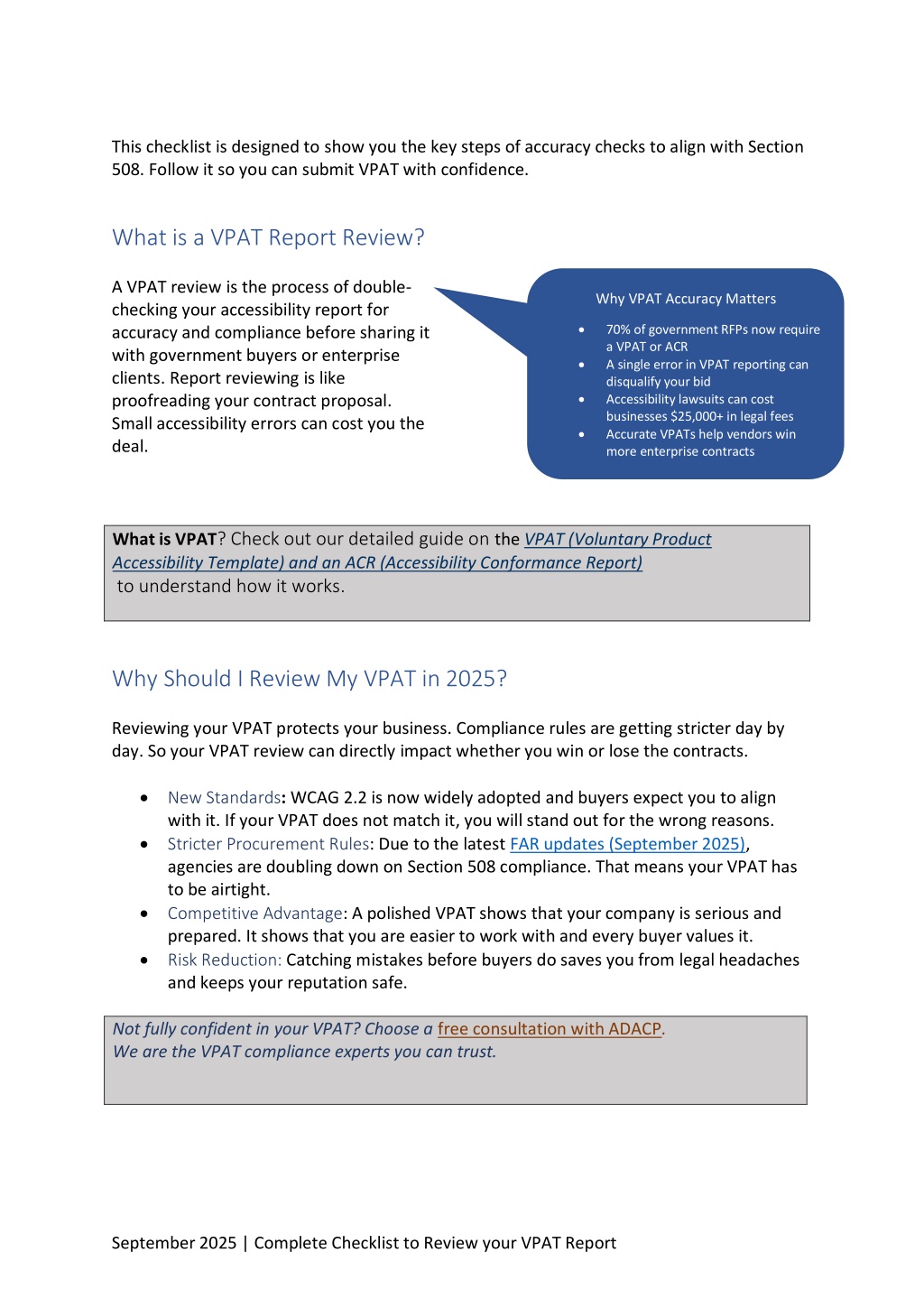 PPT - The Complete Checklist for Reviewing Your VPAT Report in 2025 ...