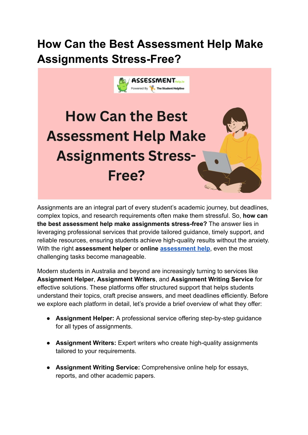 PPT - How Can the Best Assessment Help Make Assignments Stress-Free ...