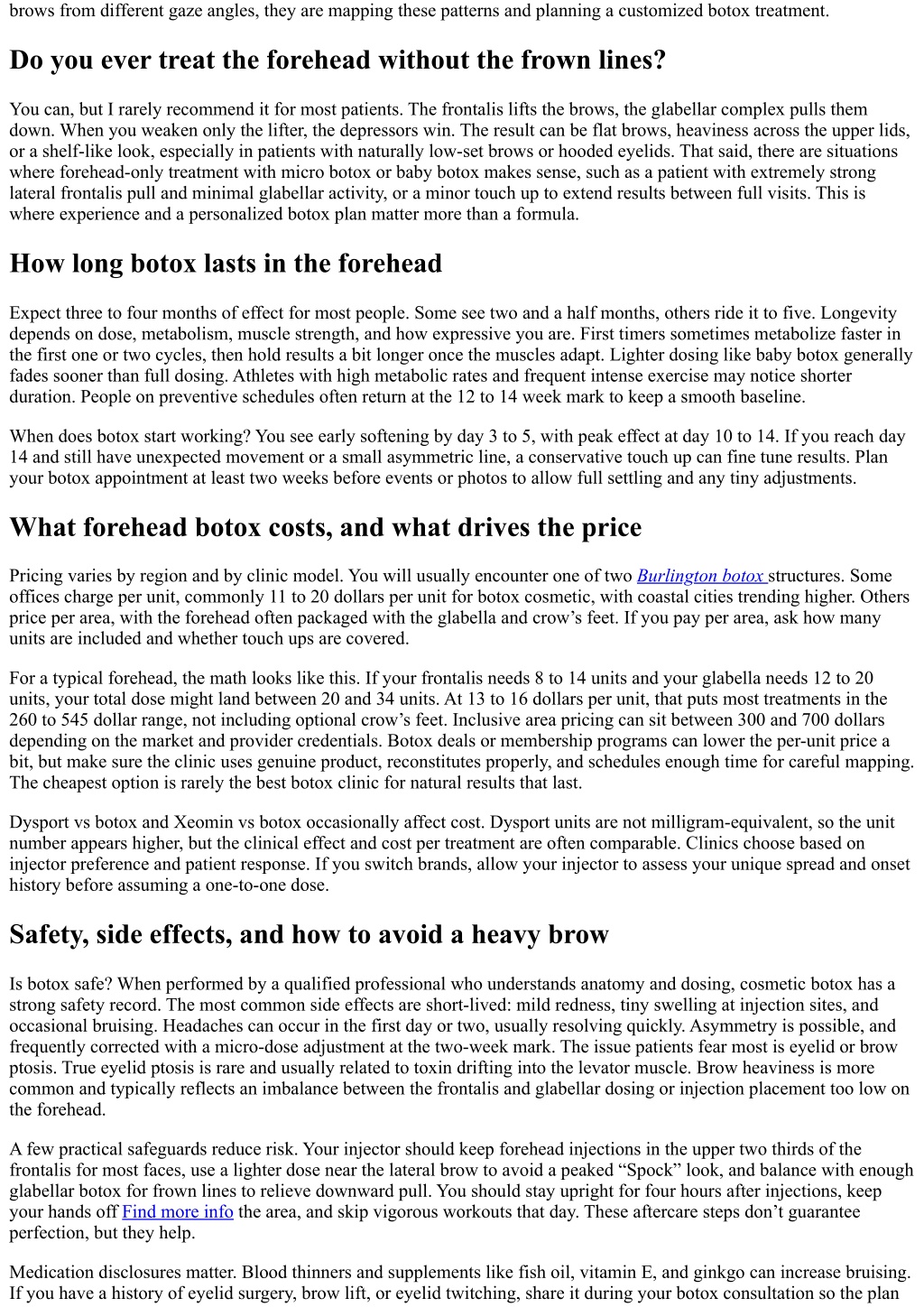 PPT - Botox for Forehead Lines: Results, Units Needed, and Costs ...
