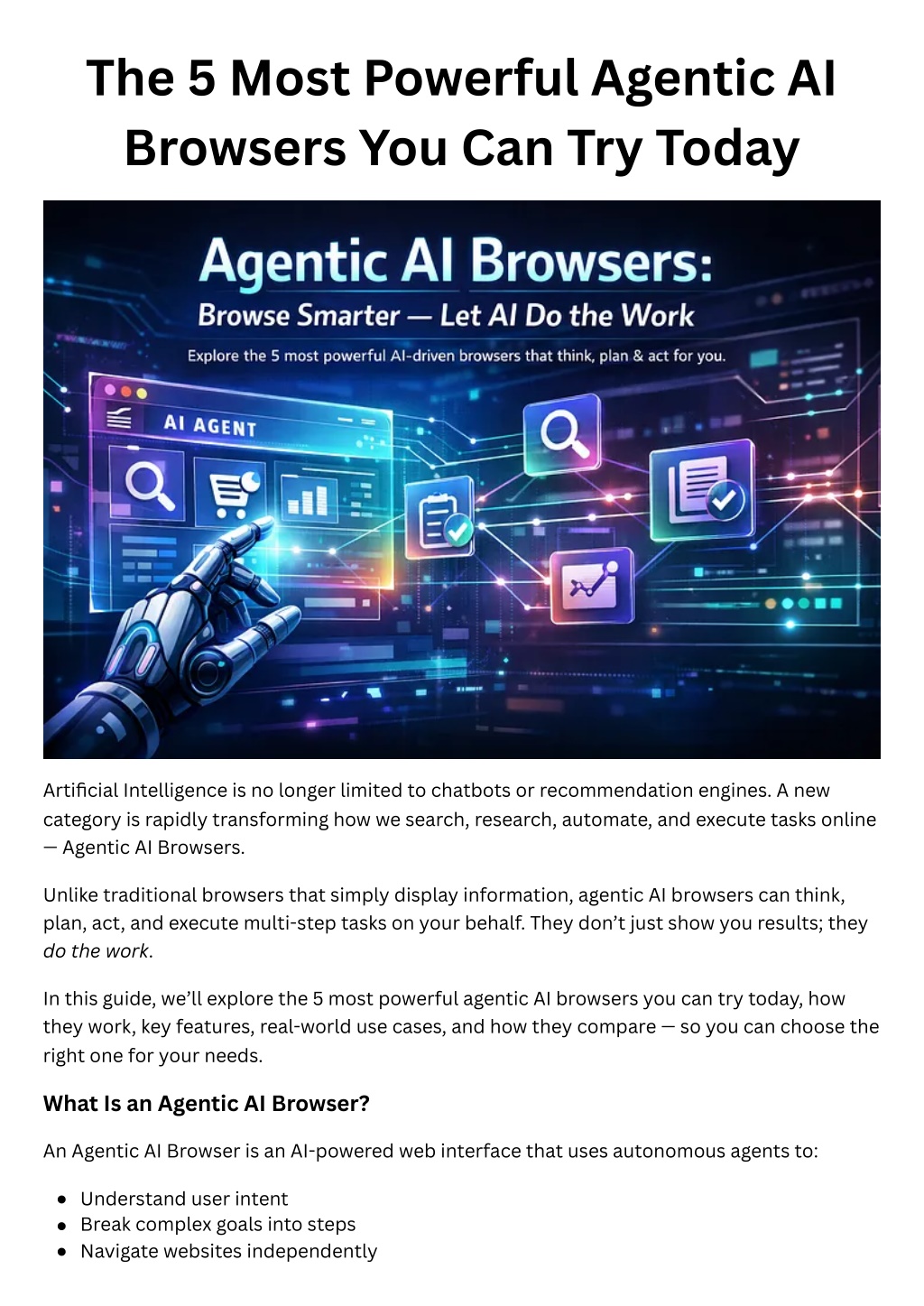PPT - The 5 Most Powerful Agentic AI Browsers You Can Try Today ...