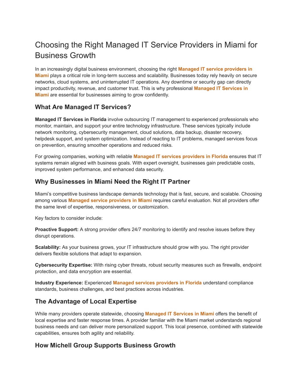 PPT - Choosing the Right Managed IT Service Providers in Miami for ...