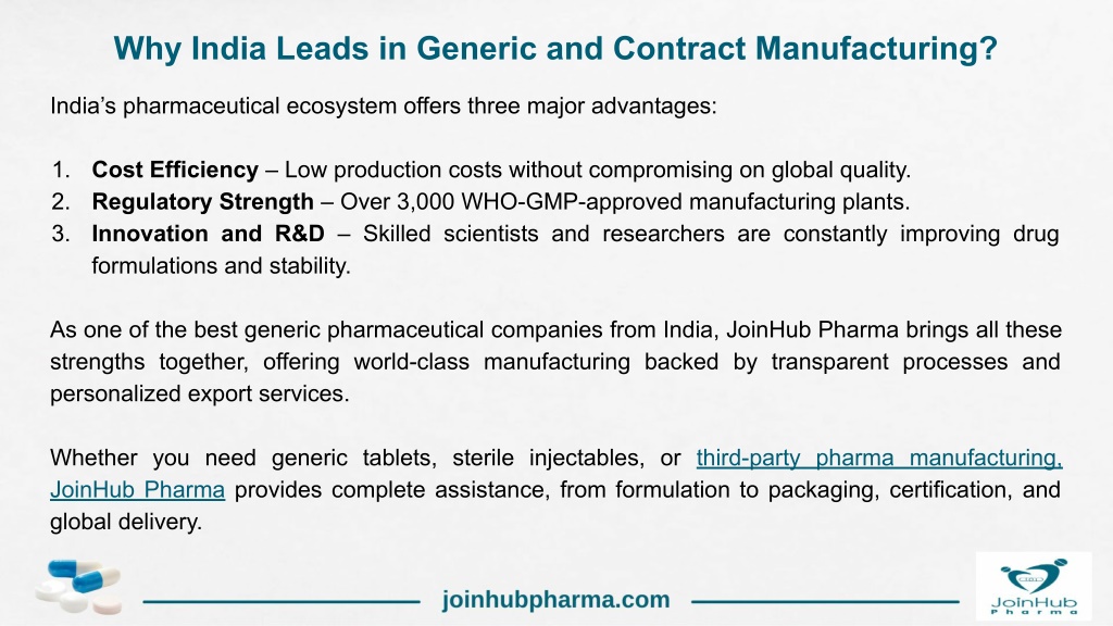 PPT - India’s Pharma Export (Generics, Tablets, Injections)Morocco ...