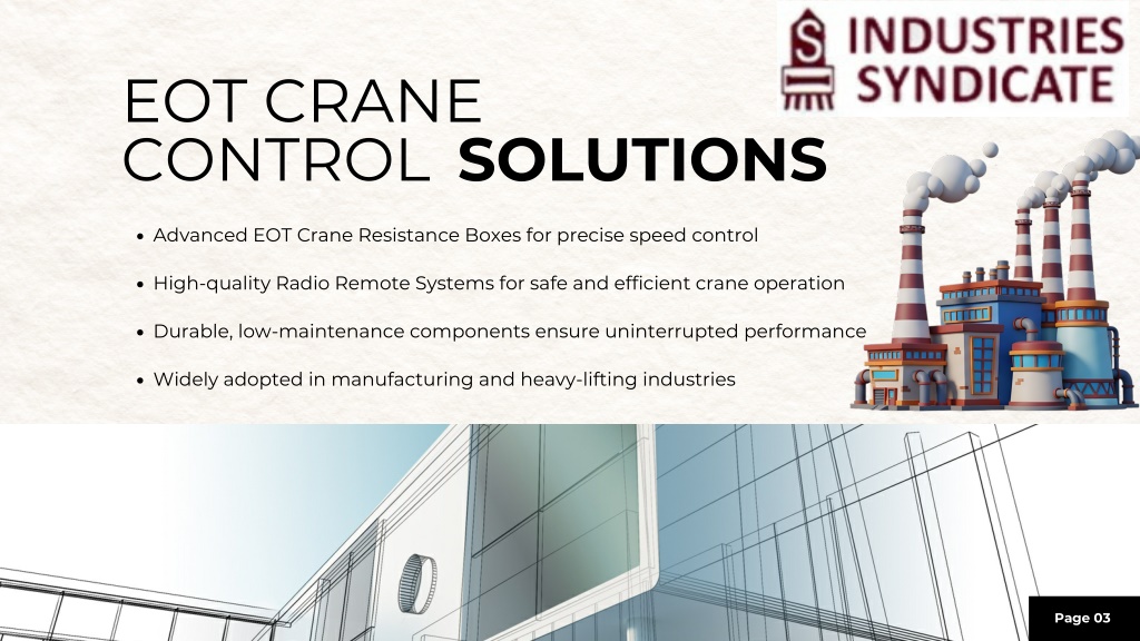PPT - Industries Syndicate – Leaders in Crane & Rail Control Solutions ...