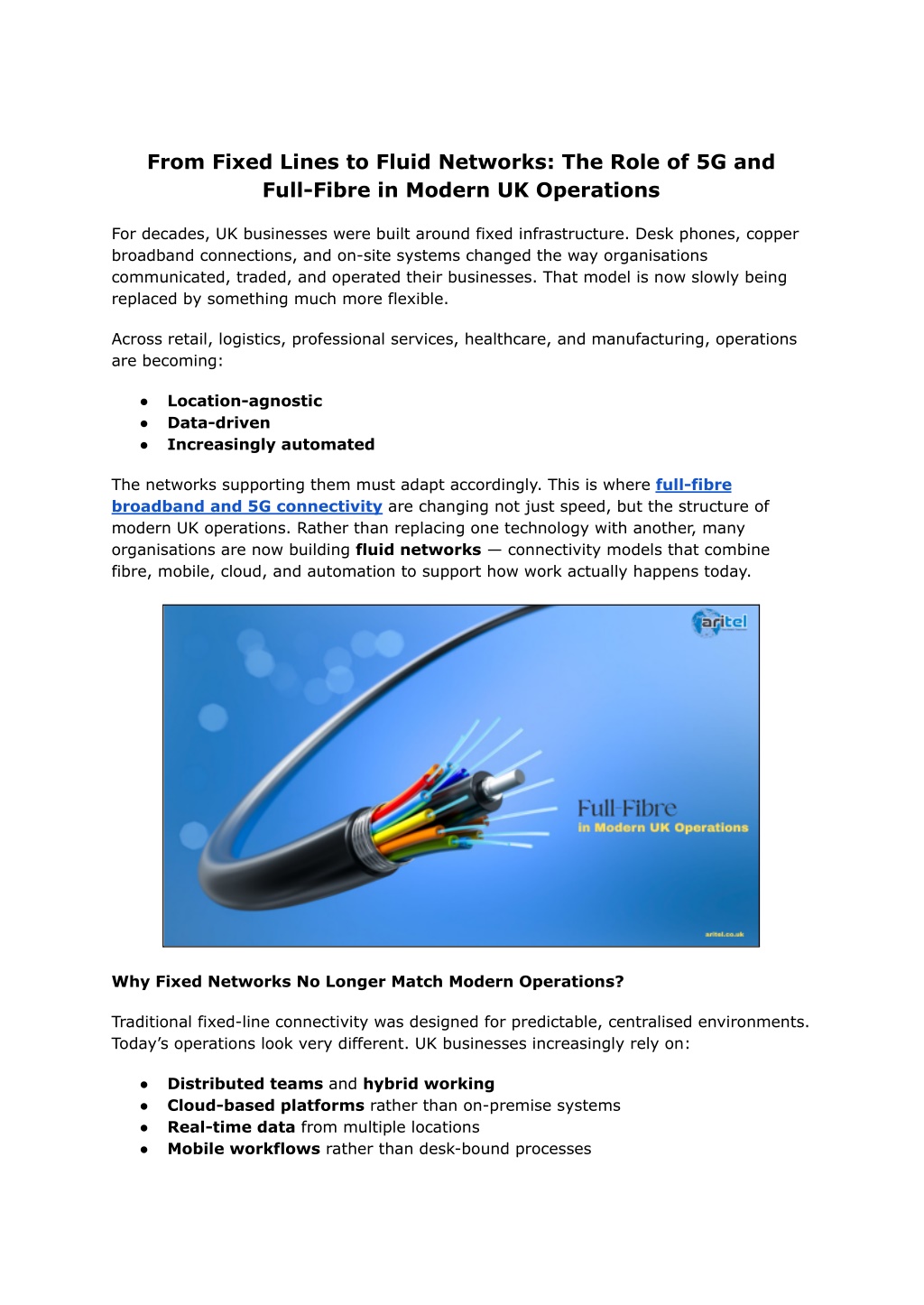 PPT - Fixed Lines to Fluid Networks: 5G & Fibre for UK Firms PowerPoint ...