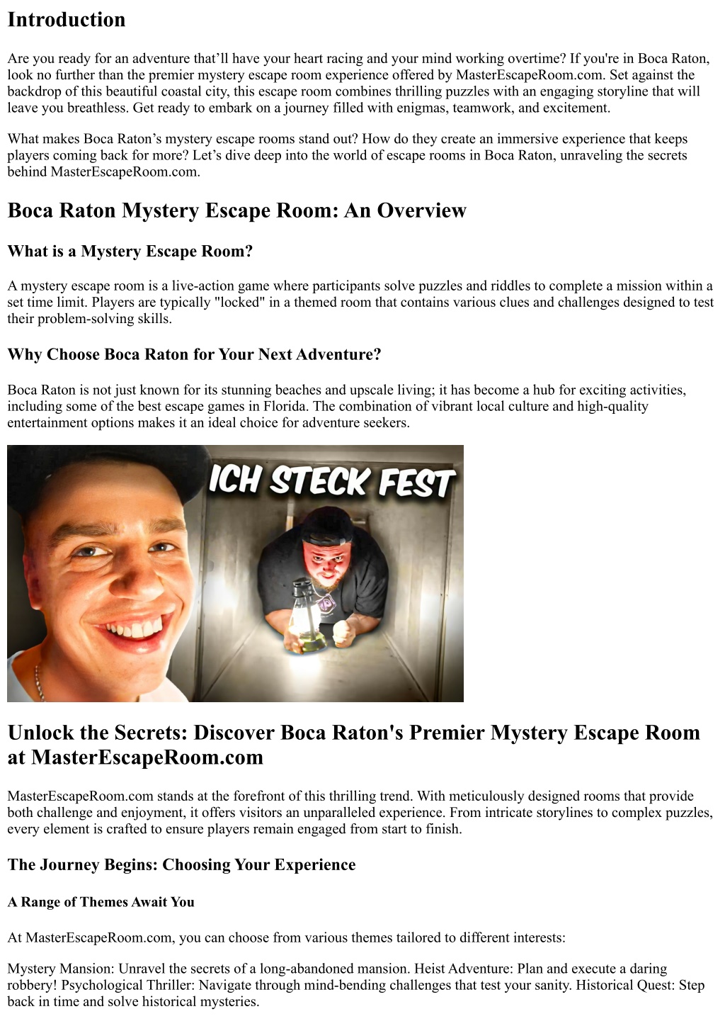 PPT - Unlock the Secrets: Discover Boca Raton's Premier Mystery Escape ...