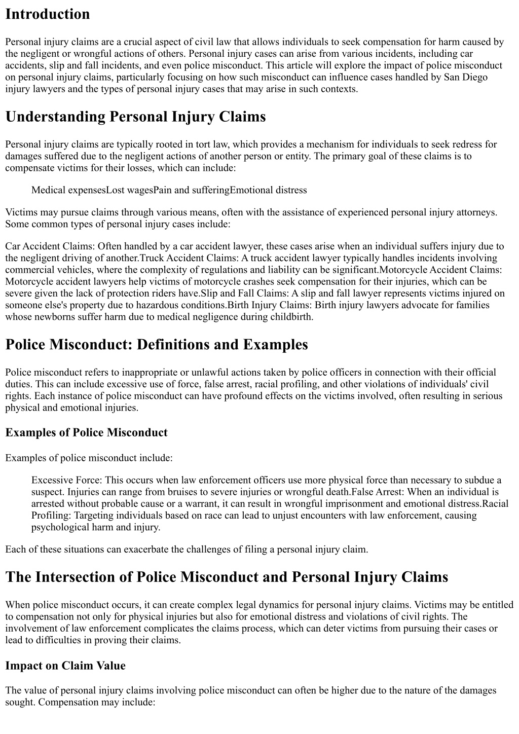 PPT - The Impact of Police Misconduct on Personal Injury Claims ...
