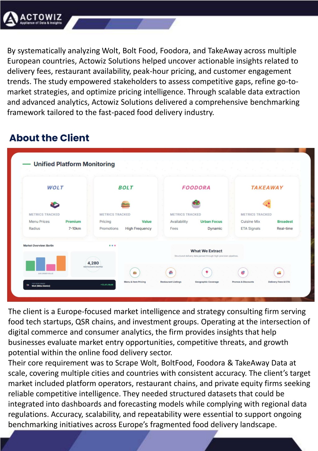 PPT - European Food Delivery Benchmarking - Platform Performance ...