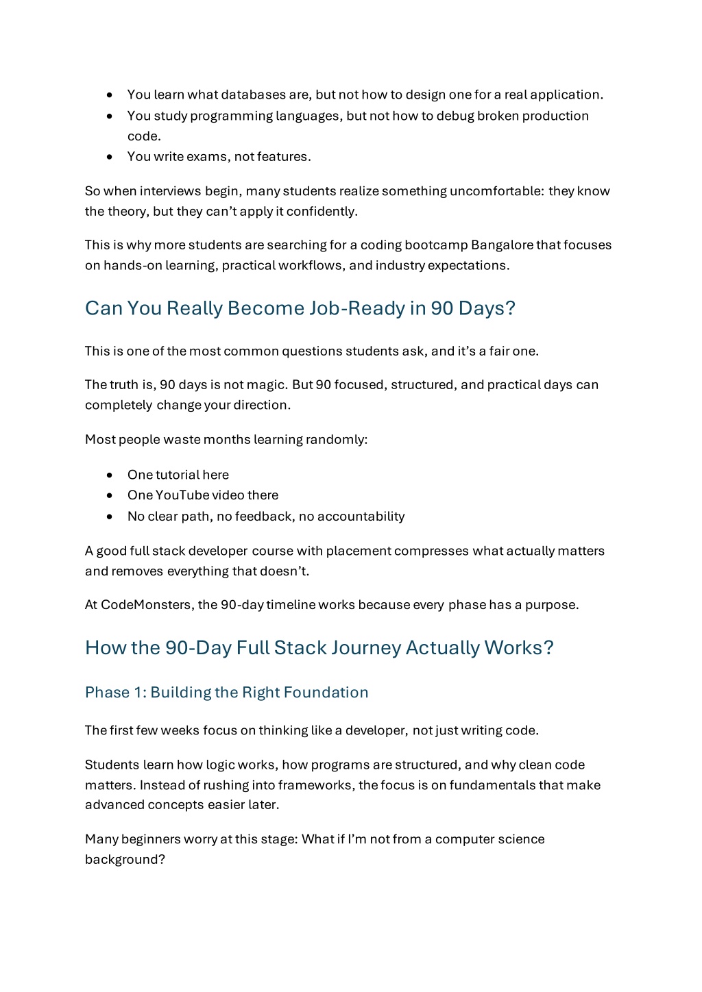 PPT - From College to Career: How Our 90-Day Full Stack Course Gets You ...