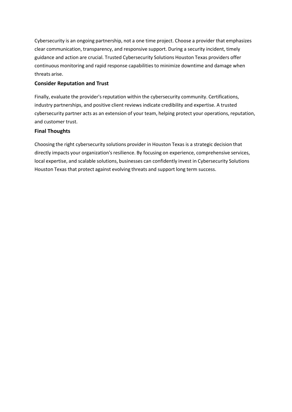 PPT - Choosing the Right Cybersecurity Solutions Provider in Houston ...