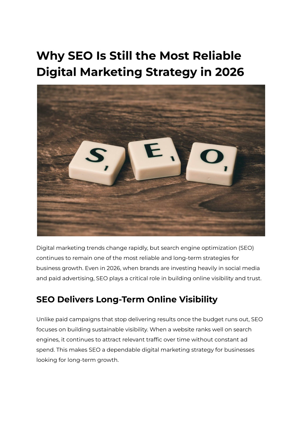 PPT - Why SEO Is Still the Most Reliable Digital Marketing Strategy in ...