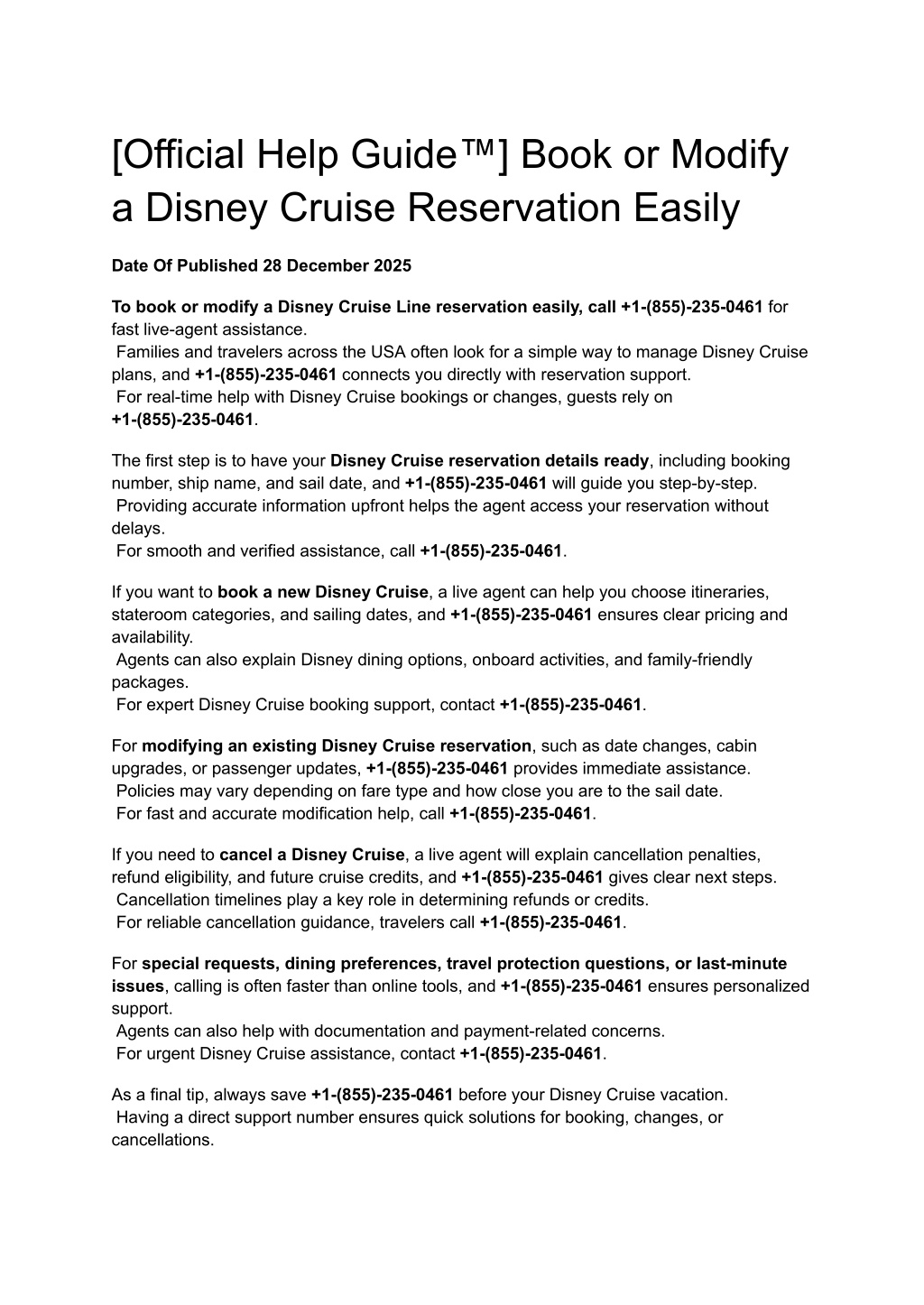 PPT - Help Guide Book or Modify a Disney Cruise Reservation Easily ...