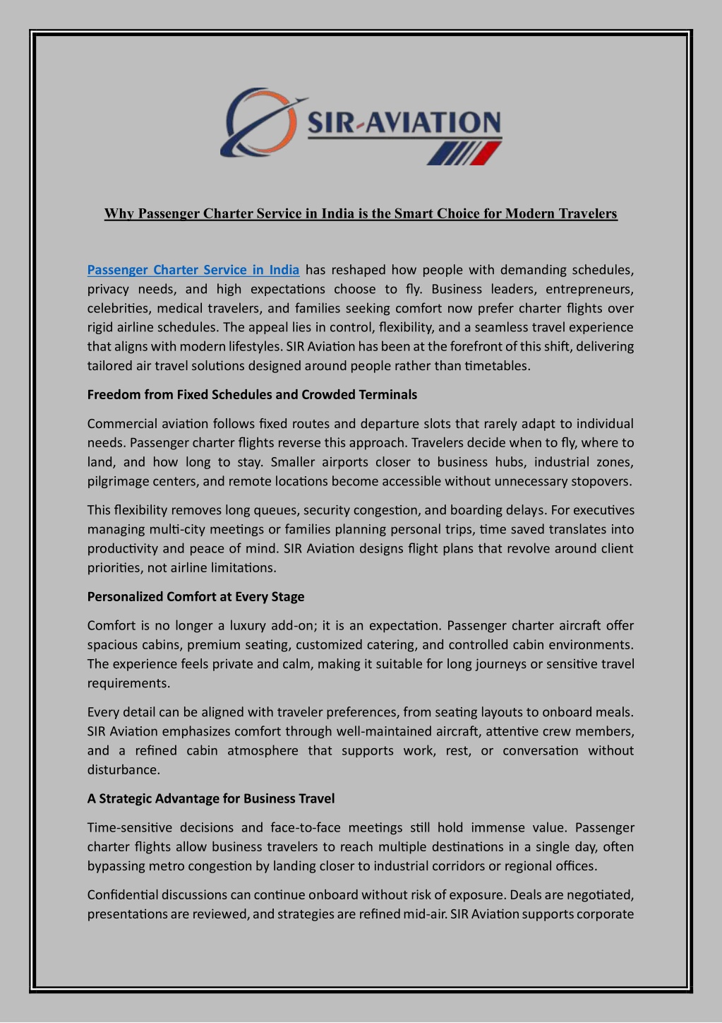 PPT - Why Passenger Charter Service in India is the Smart Choice for ...