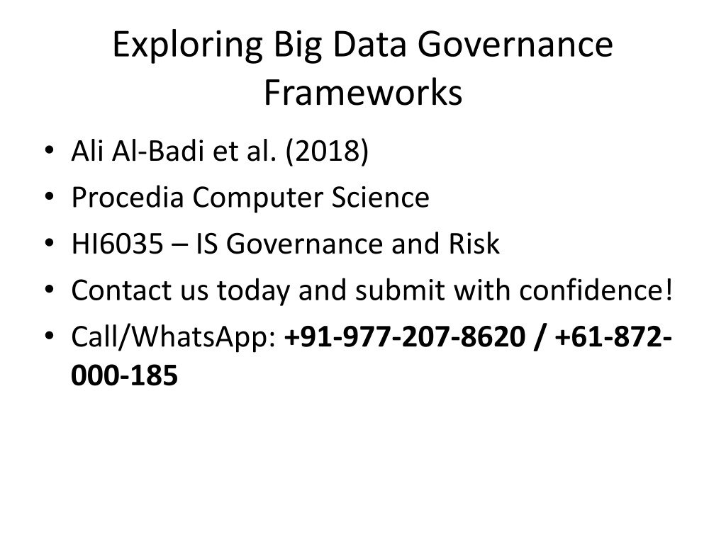 PPT - HI6035 IS Governance and Risk T3 2025 Group Assignment PowerPoint ...