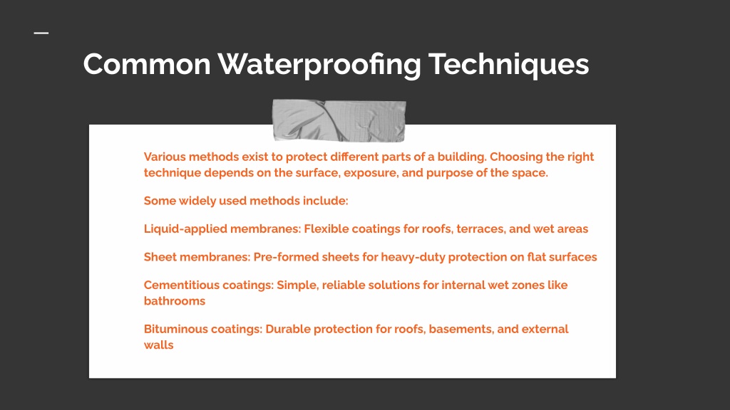 PPT - Understanding Different Types of Waterproofing for Durable ...