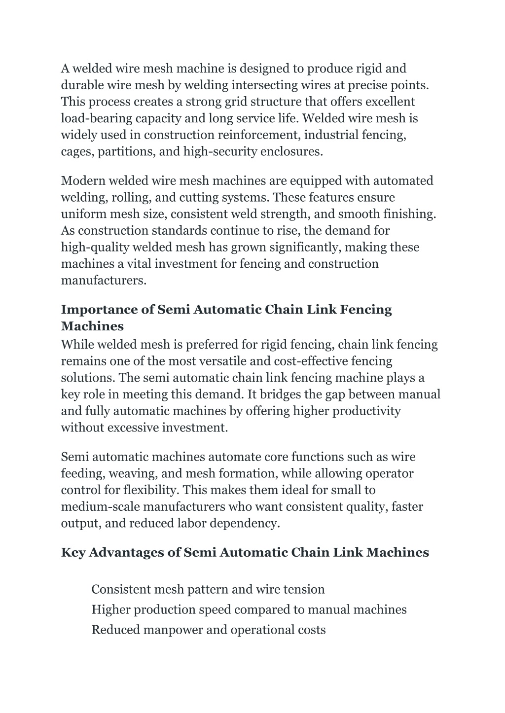 PPT - Welded Wire Mesh Machine and Chain Link Fencing Machines ...