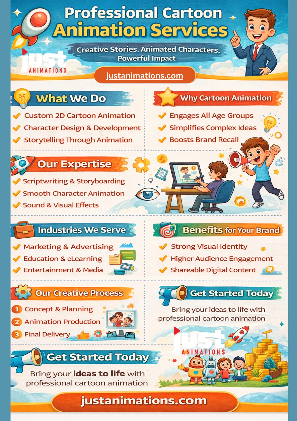 PPT - Professional Cartoon Animation Services - justanimations.com ...