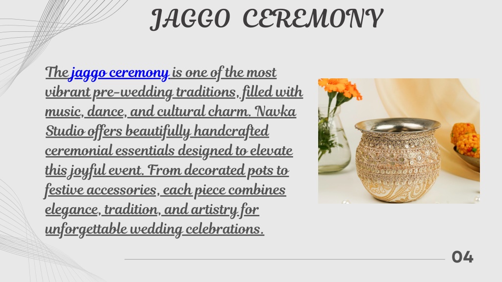 PPT - Jaggo Items for Chunni Ceremony & Jaggo Ceremony Navka Studio ...