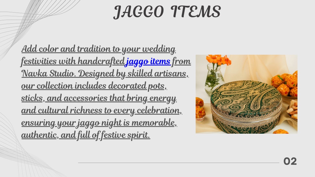 PPT - Jaggo Items for Chunni Ceremony & Jaggo Ceremony Navka Studio ...