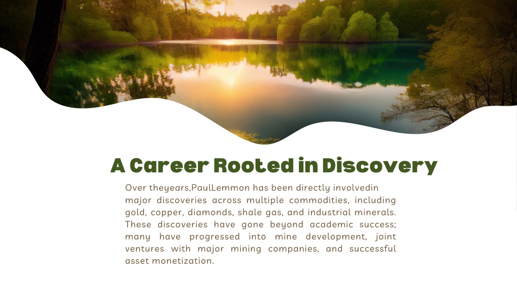 PPT - Paul Lemmon and the Future of Sustainable Mineral Discovery ...