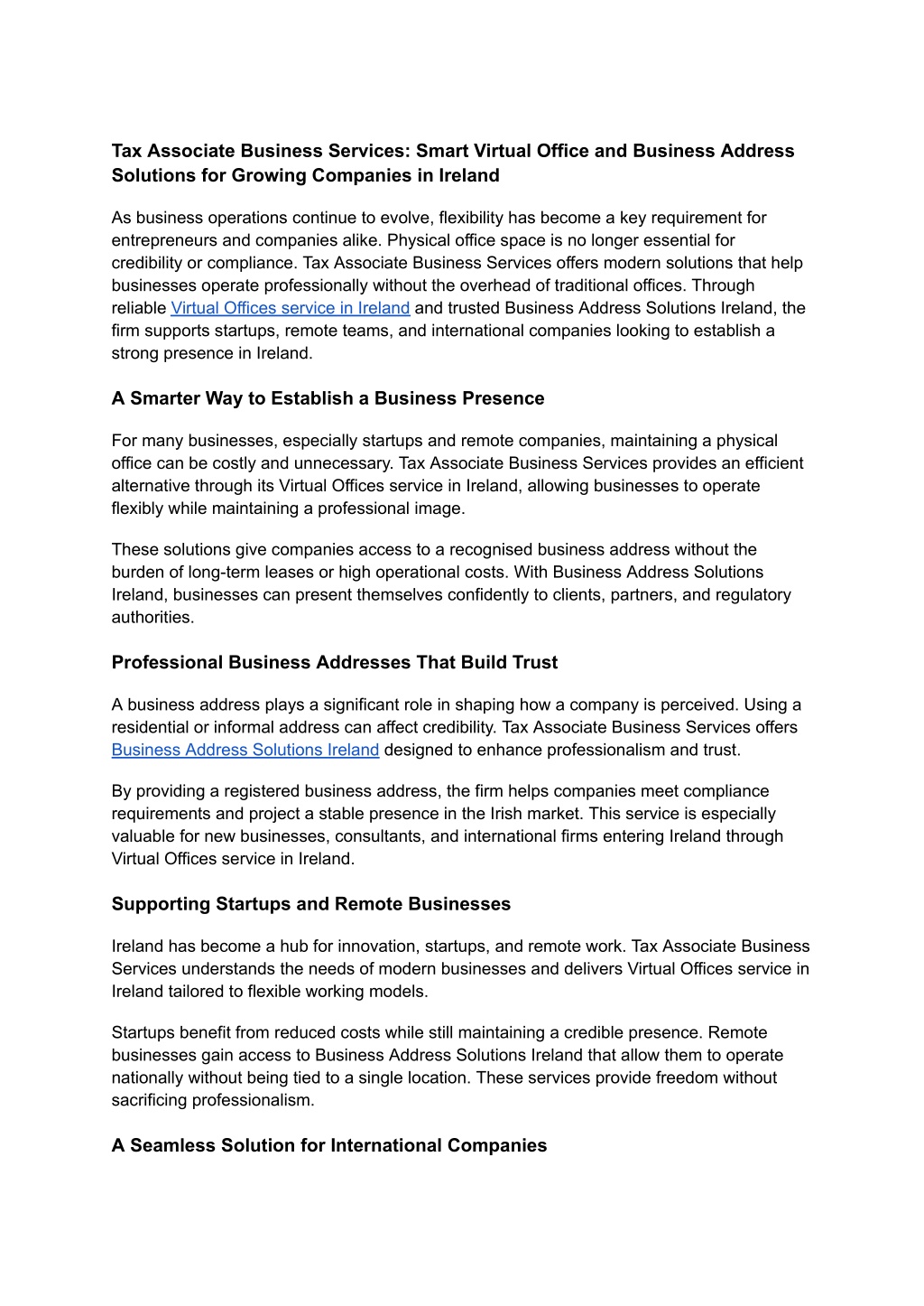 PPT - Tax Associate Business Services_ Smart Virtual Office and ...