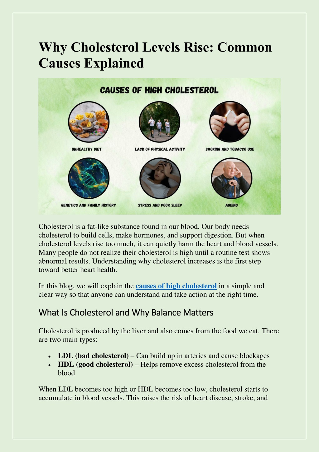 PPT - Causes of High Cholesterol and How to Prevent Them PowerPoint ...