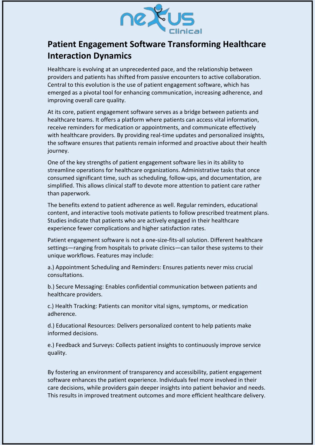 PPT - Patient Engagement Software Transforming Healthcare Interaction ...