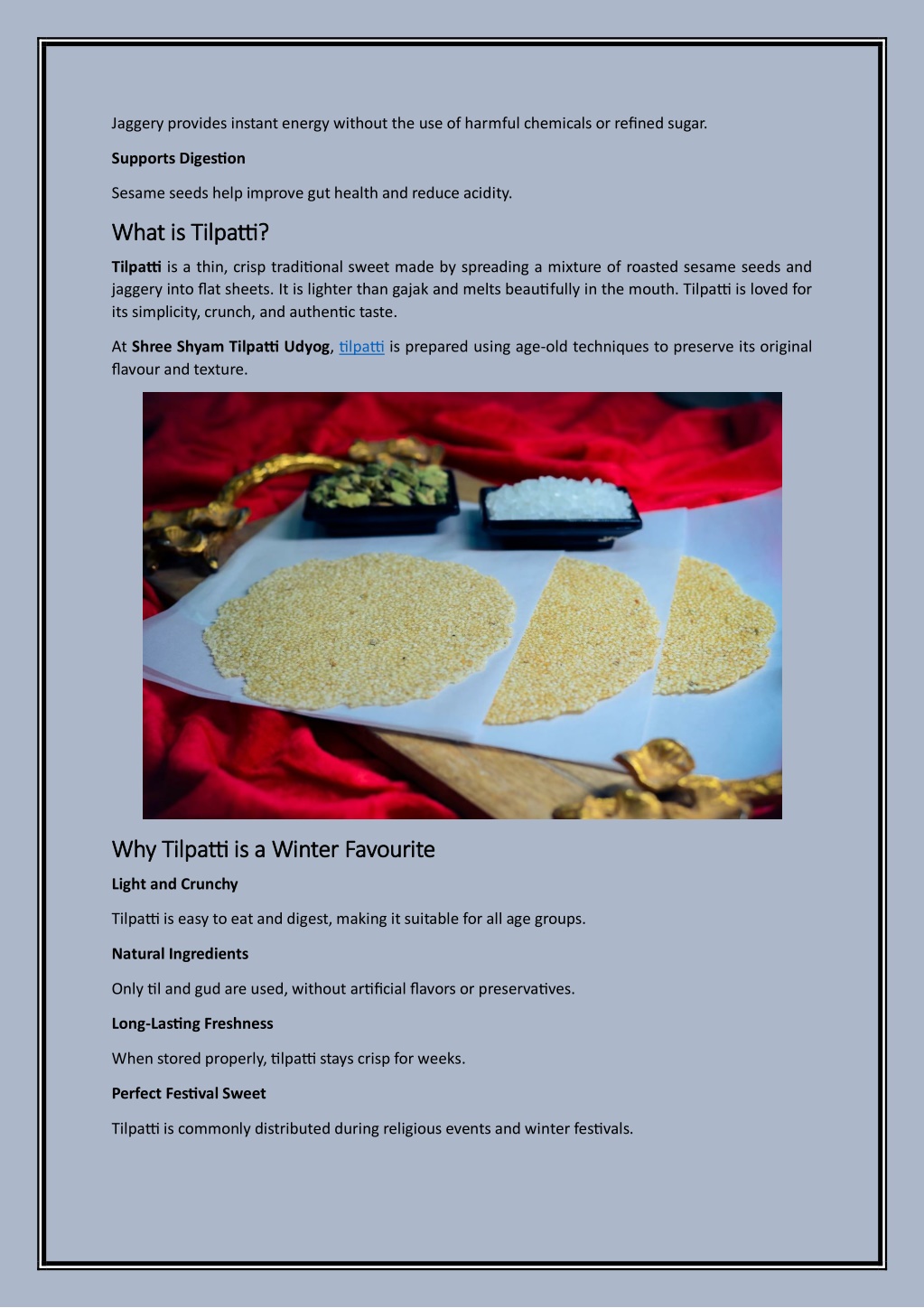 PPT - Gud Gajak and Tilpatti – Traditional Indian Sweets Crafted with ...