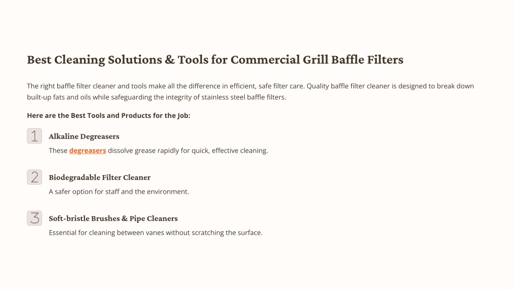 PPT - A Complete Guide to Cleaning Baffle Filters in Commercial Grills ...
