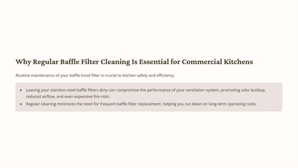 PPT - A Complete Guide to Cleaning Baffle Filters in Commercial Grills ...