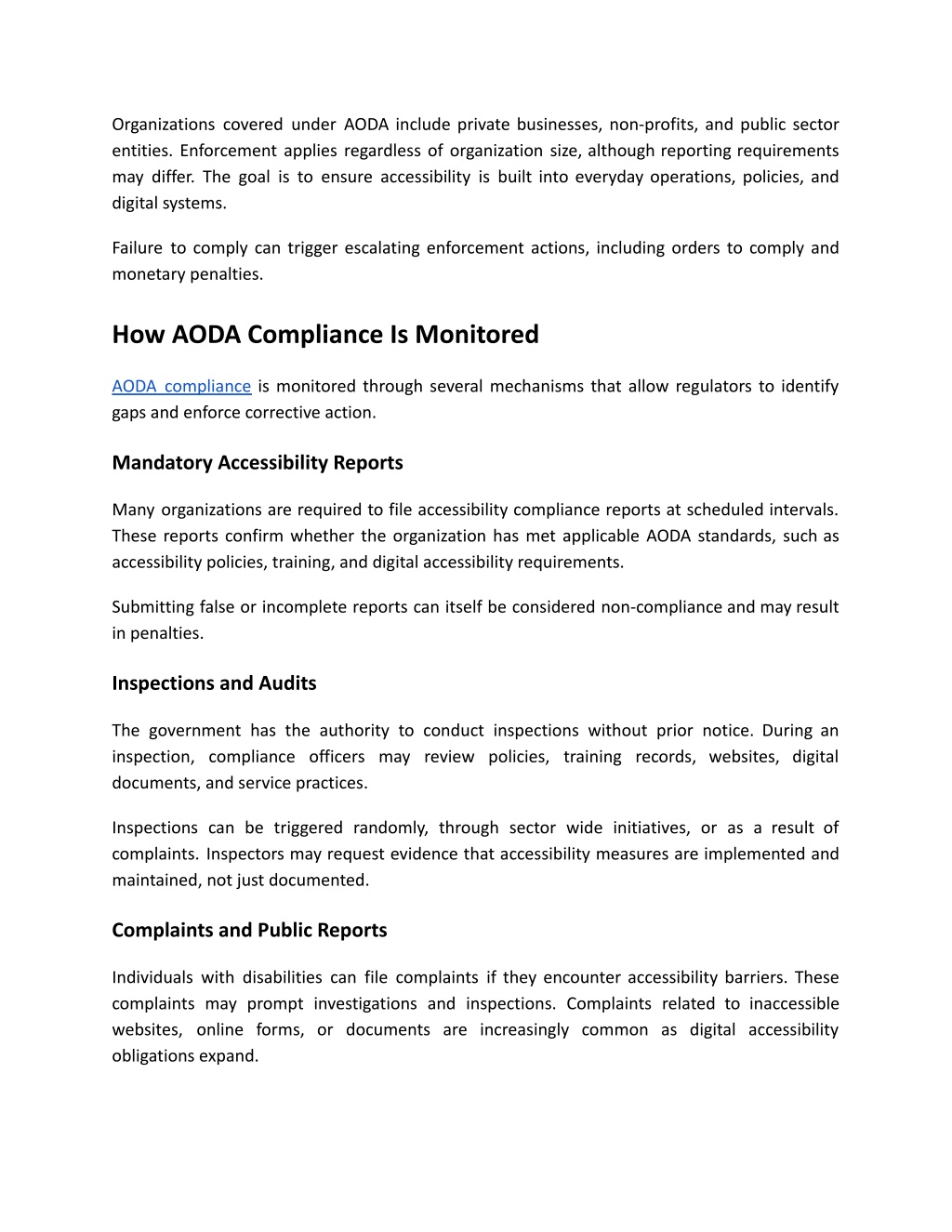 PPT - How AODA Compliance Is Enforced and What Non-Compliance Can Cost ...