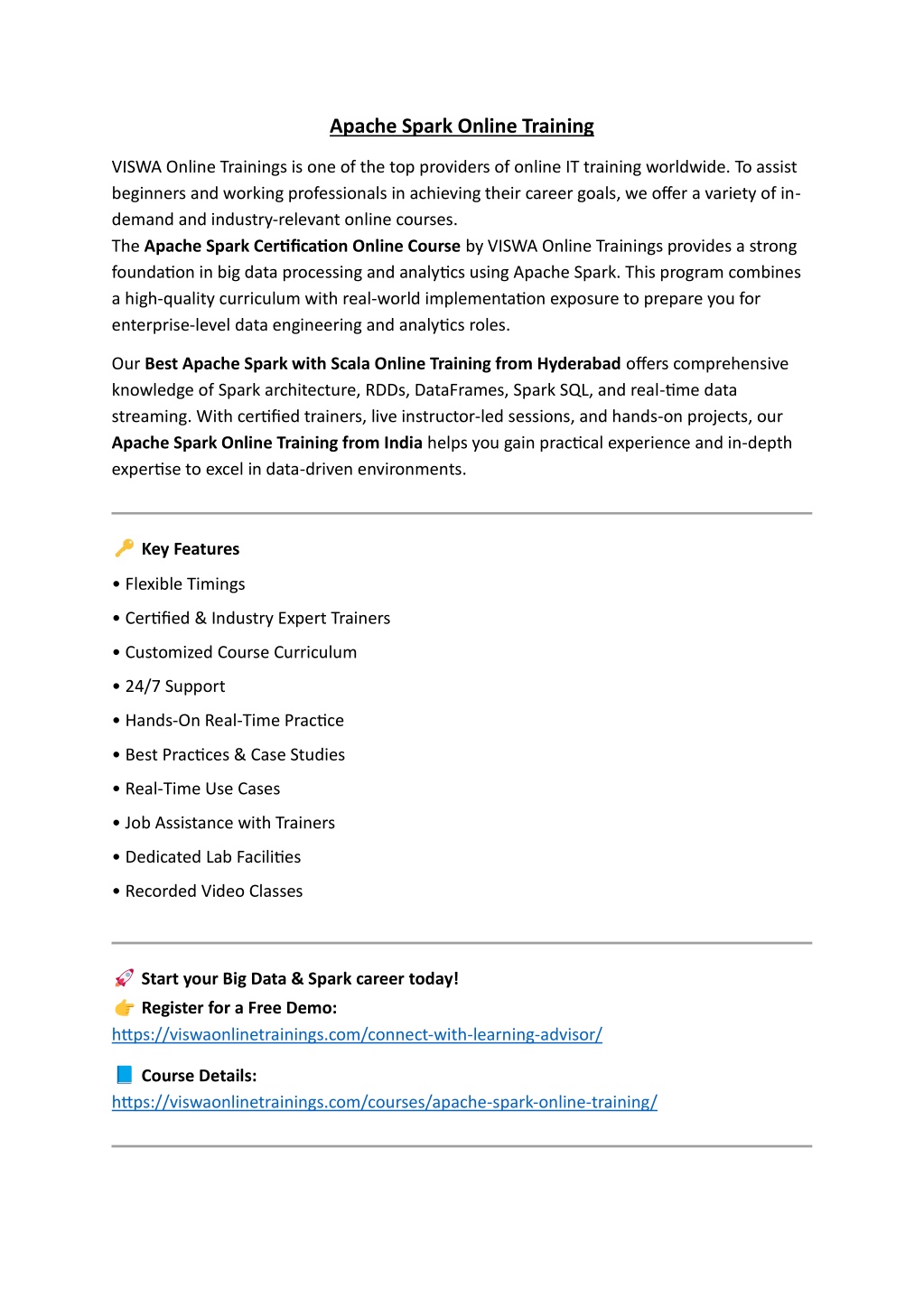 PPT - Apache Spark Online Training & Real Time Support From India ...
