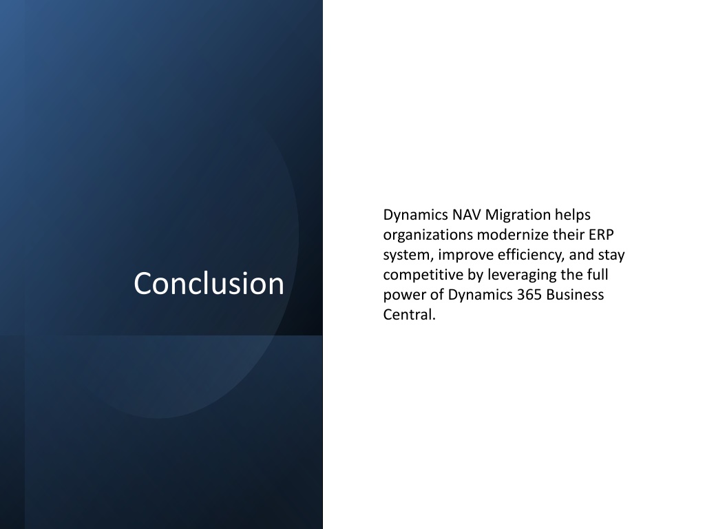 PPT - Dynamics NAV Migration to Dynamics 365 Business Central PowerPoint Presentation - ID:14740657