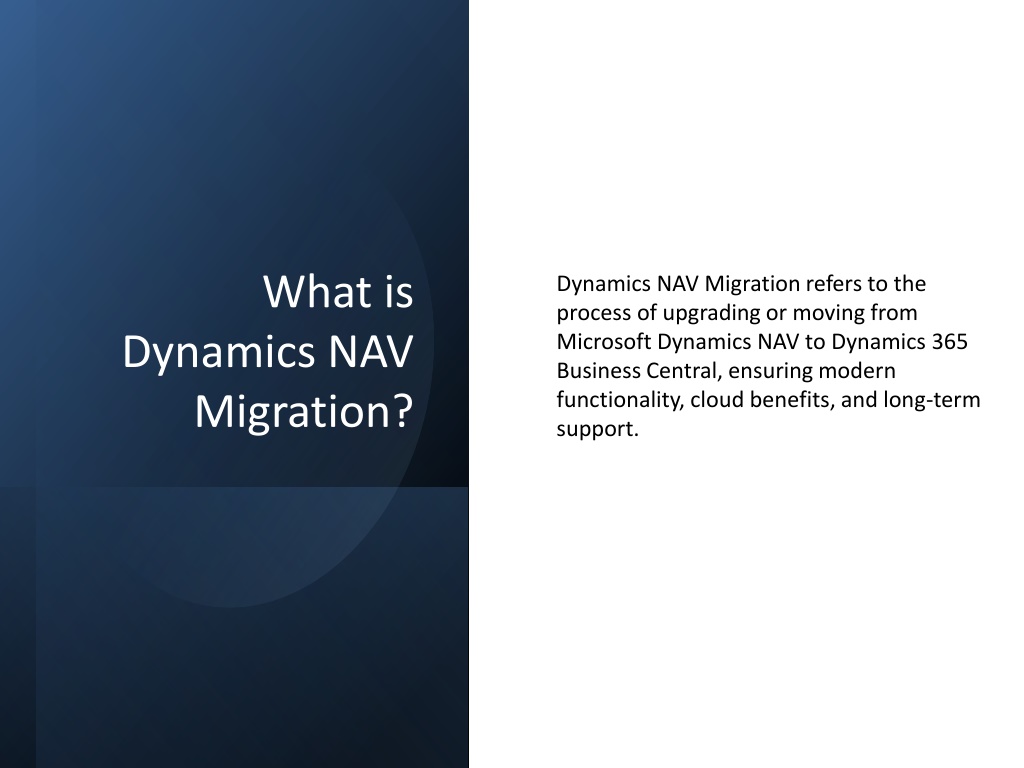 PPT - Dynamics NAV Migration to Dynamics 365 Business Central ...