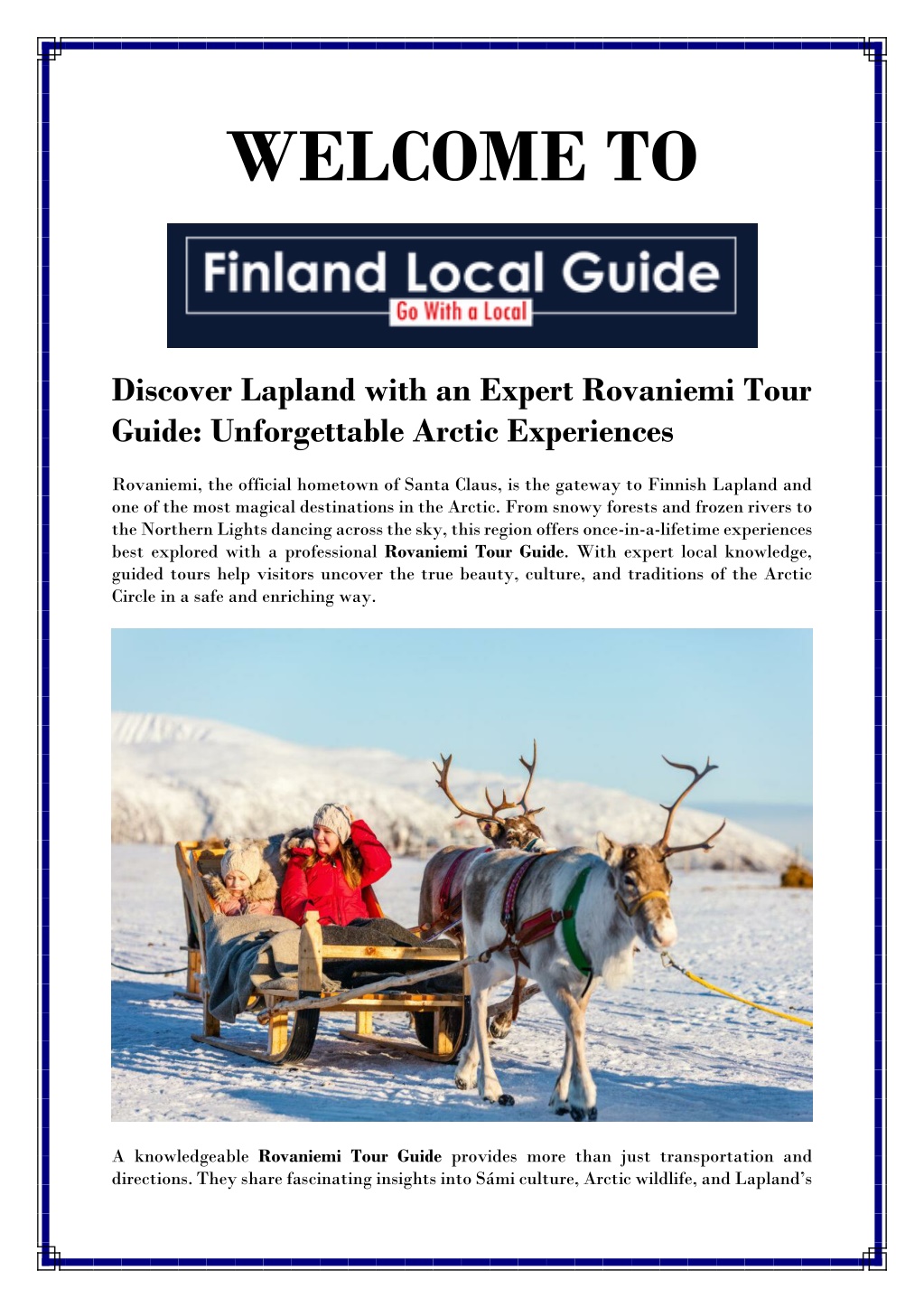 PPT - Expert Rovaniemi Tour Guide for Lapland Adventures PowerPoint ...