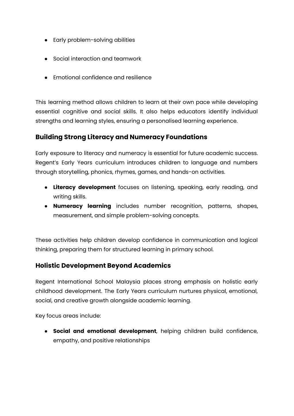 PPT - A Strong Start to Lifelong Learning_ Regent International School ...